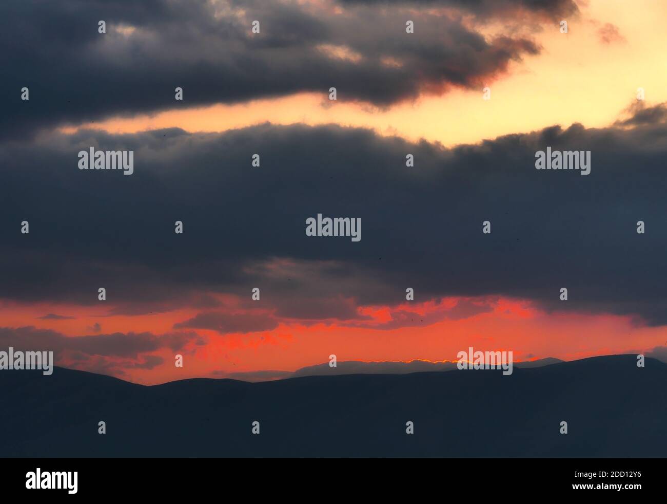 sunset sky panorama landscape background natural color of evening Stock ...