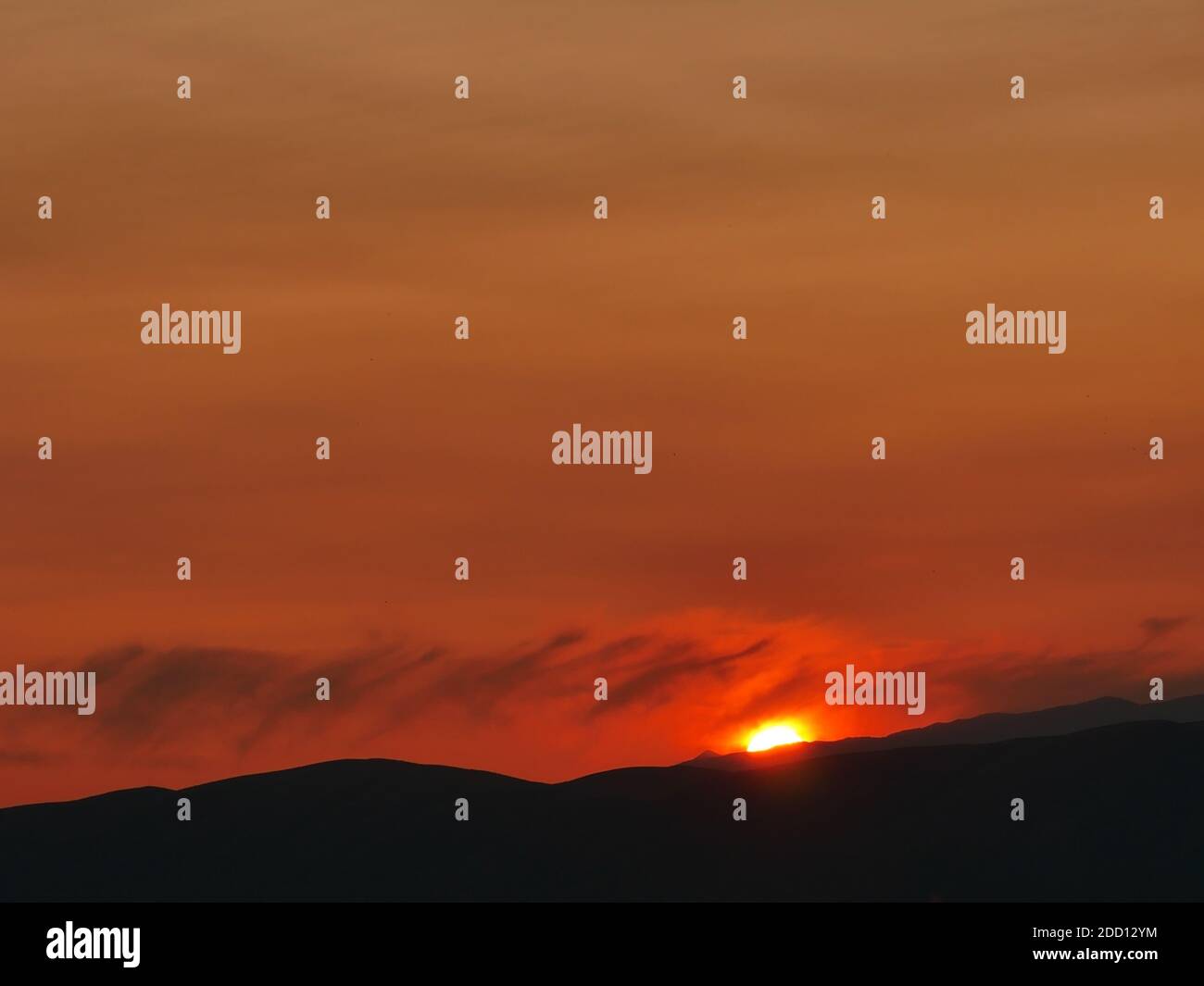 sunset sky panorama landscape background natural color of evening Stock ...