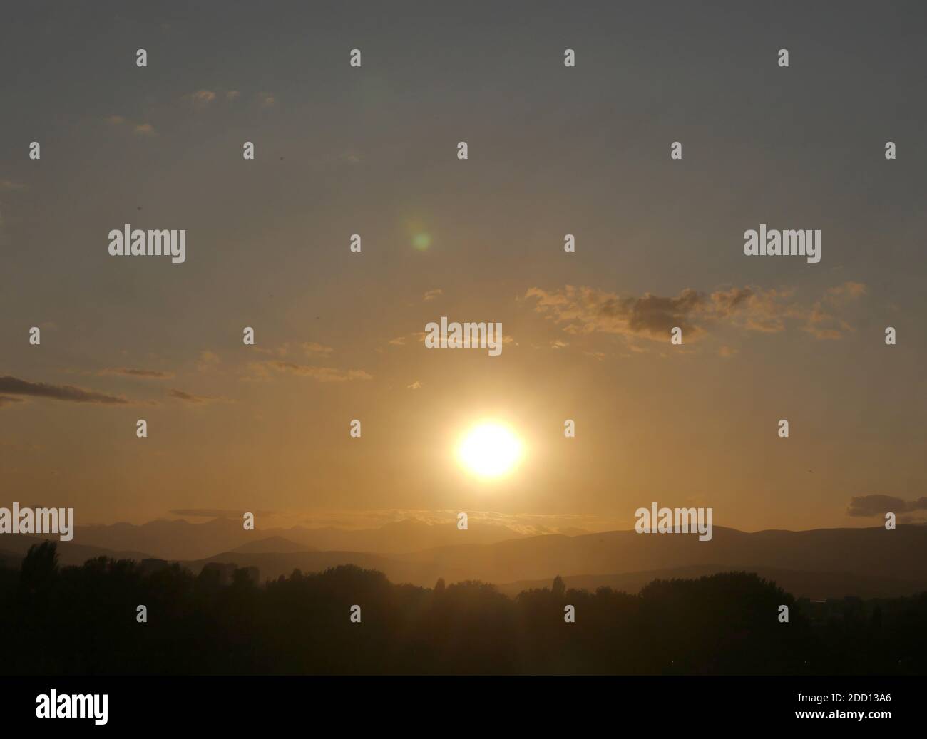 sunset sky panorama landscape background natural color of evening Stock ...