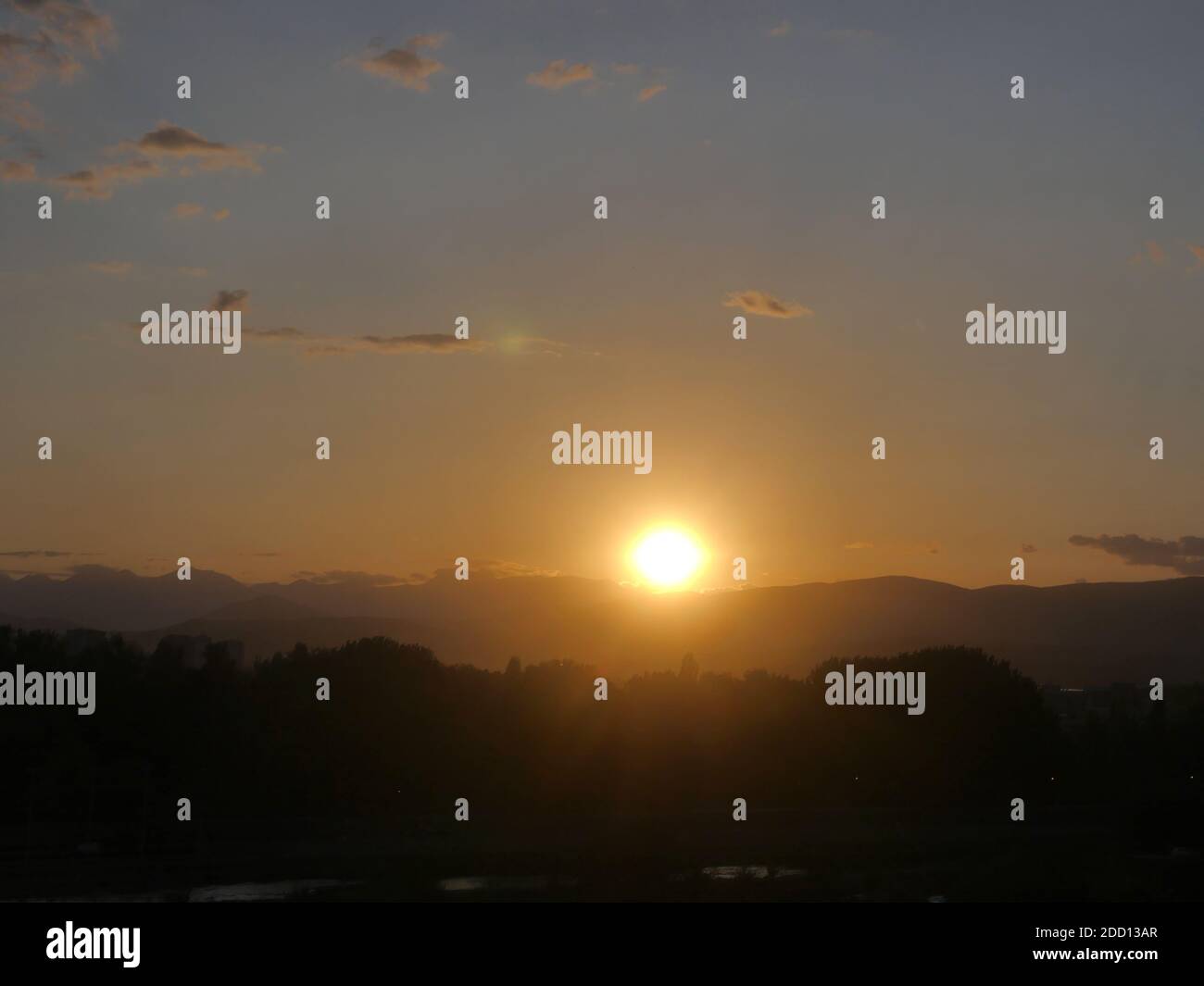 sunset sky panorama landscape background natural color of evening Stock ...