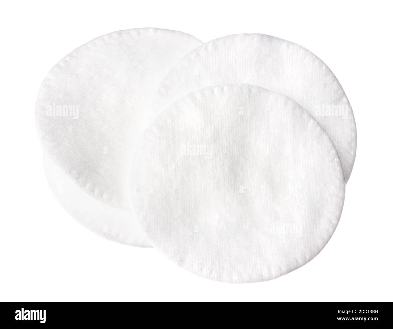 Cotton pads disc isolated on white background Stock Photo - Alamy