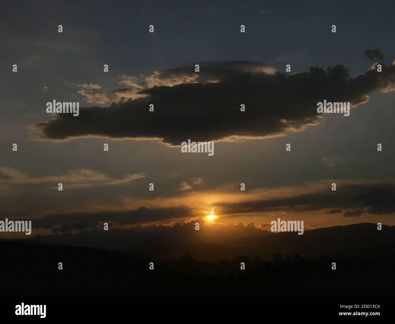 sunset sky panorama landscape background natural color of evening Stock ...