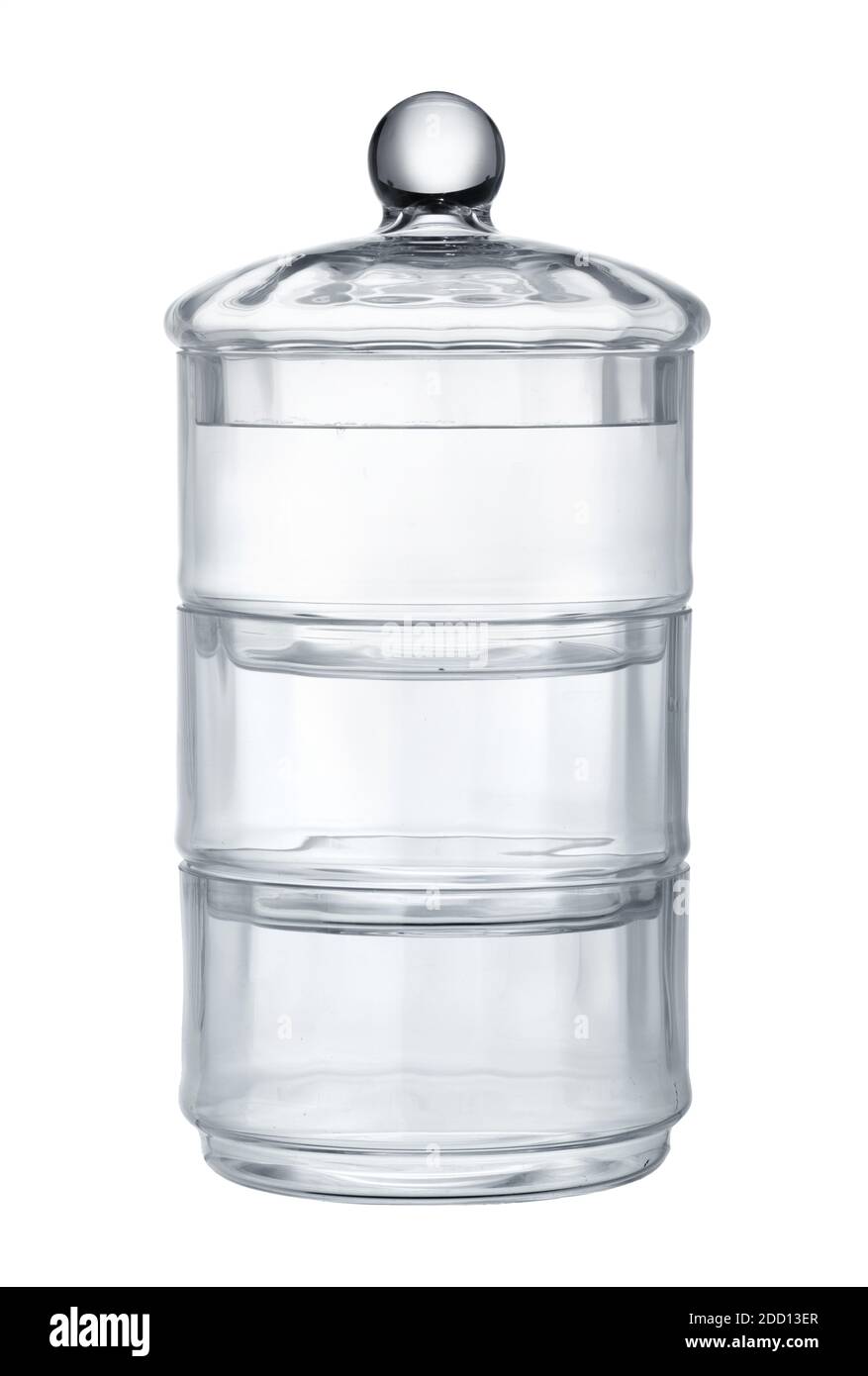 Empty glass storage container isolated on white background Stock Photo ...