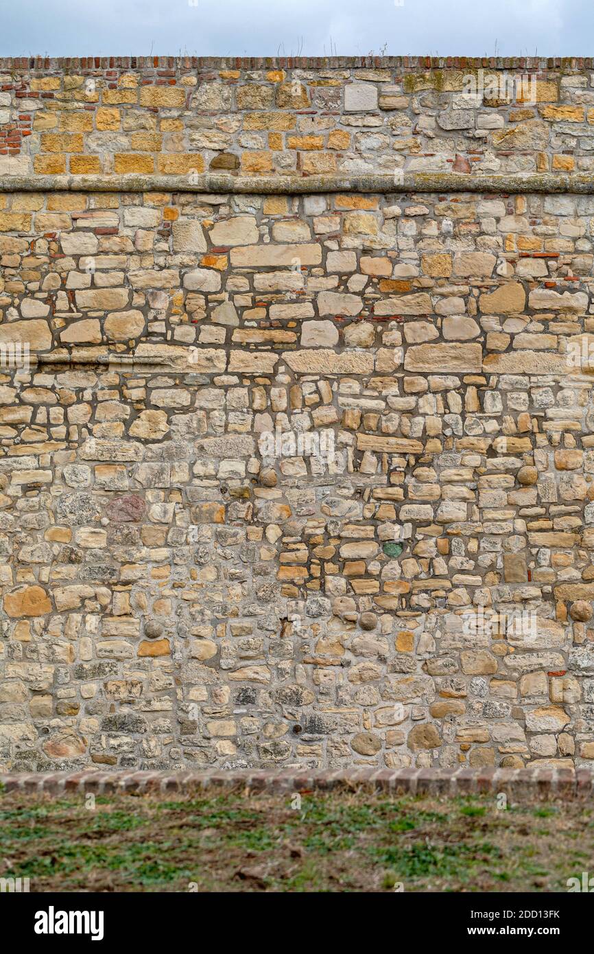 Old Stone Wall at Medieval Fortress Building Stock Photo - Alamy