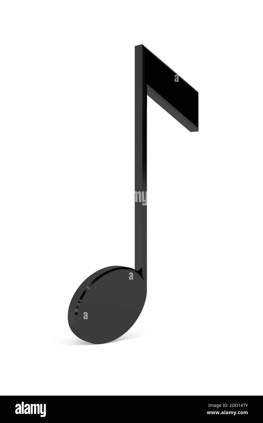 3d eight note isolated on white background - 3d render Stock Photo - Alamy