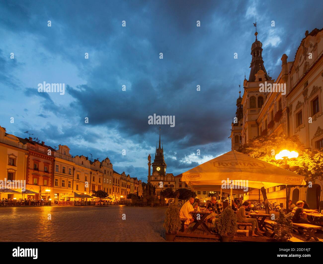 Pardubice (Pardubitz): main square Pernstynske (Pernstein) namesti ...