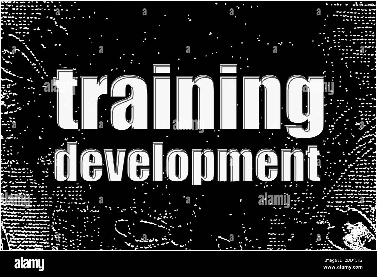 Education and learn concept: Training Development . White words on ...
