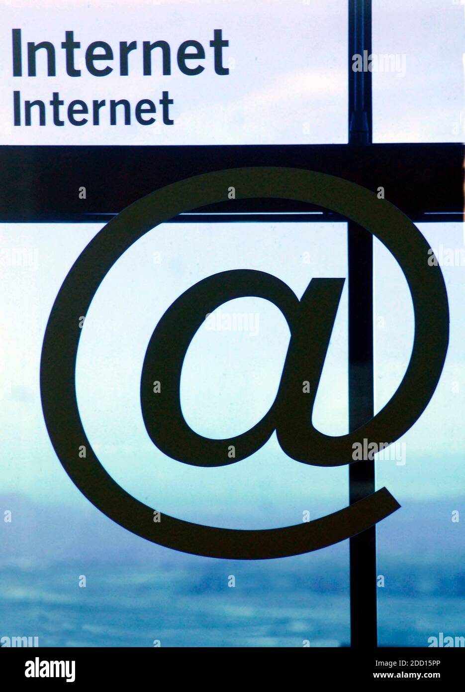 the at sign @ as symbol for internet usage and being online Stock Photo ...