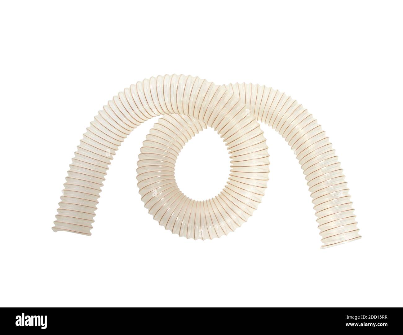 A corrugated polyurethane pipe isolated on white background Stock Photo ...