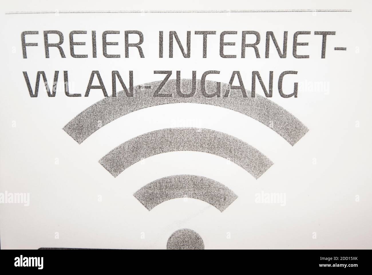 symbol for free WiFi or WLAN (wireless LAN) access point Stock Photo ...