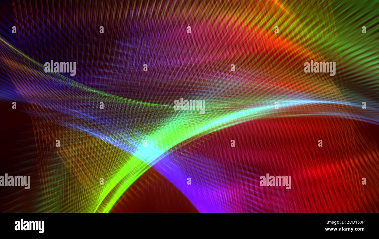 abstract background line light wave colorful illustration render Stock ...