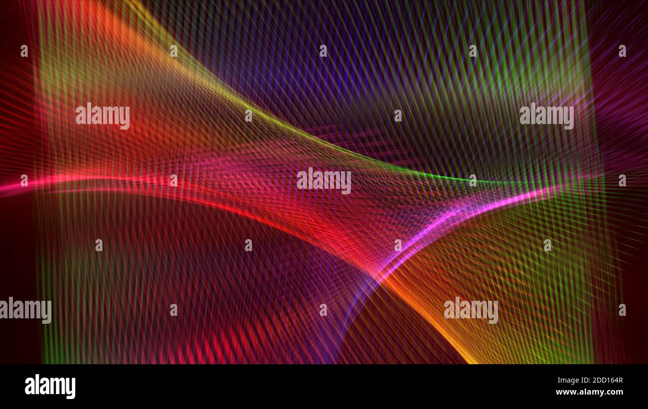 abstract background line light wave colorful illustration render Stock ...