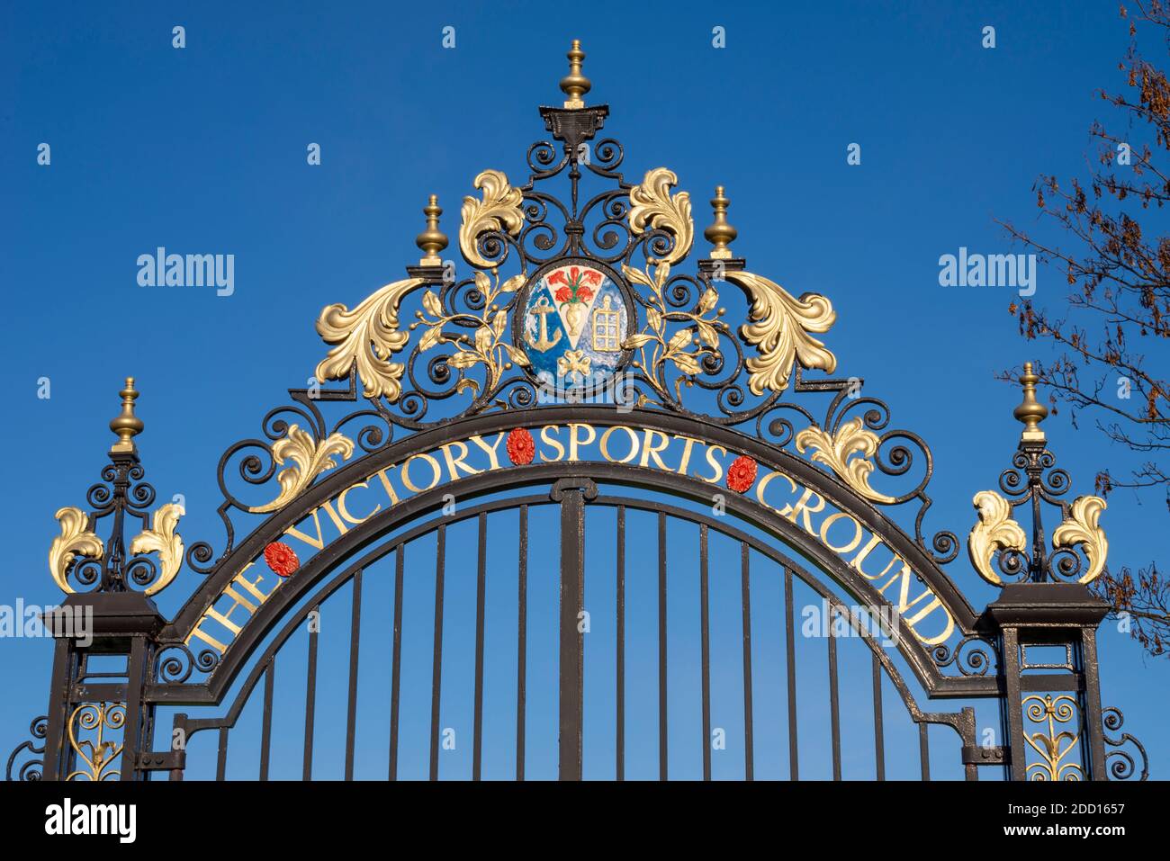 The Victory Sports Ground gates in Sutton Road, Southend on Sea, Essex ...
