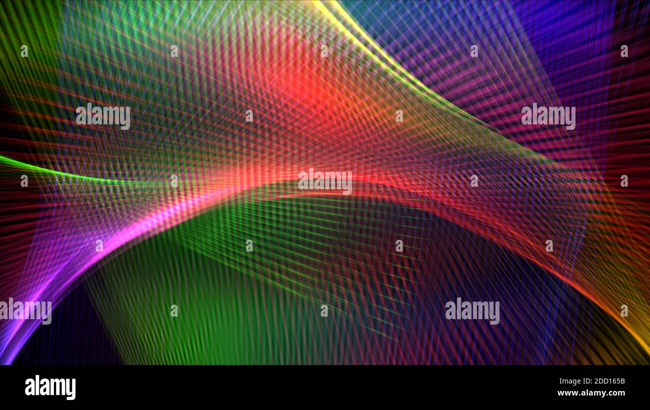 abstract background line light wave colorful illustration render Stock ...