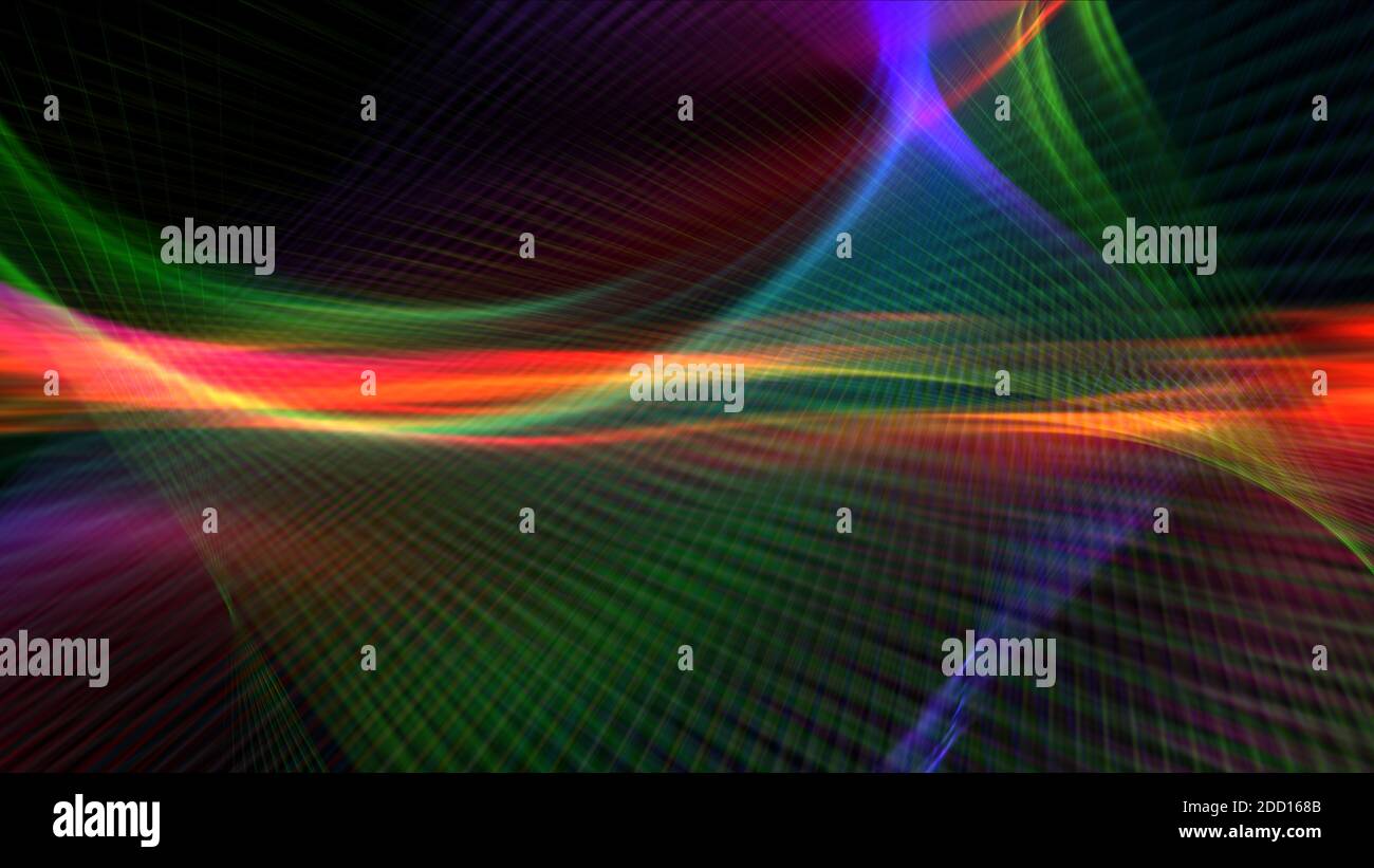 abstract background line light wave colorful illustration render Stock ...
