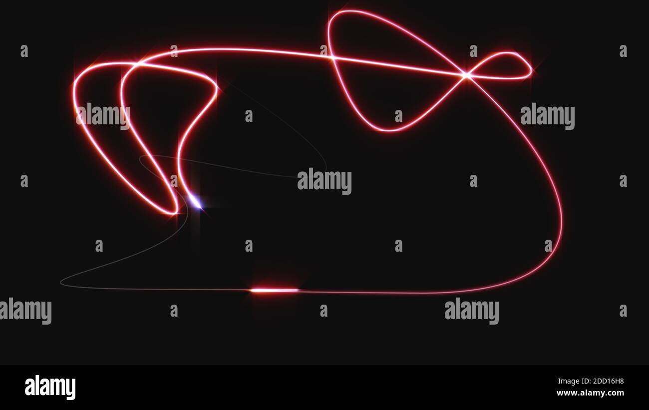 line neon red light abstract background illustration Stock Photo - Alamy