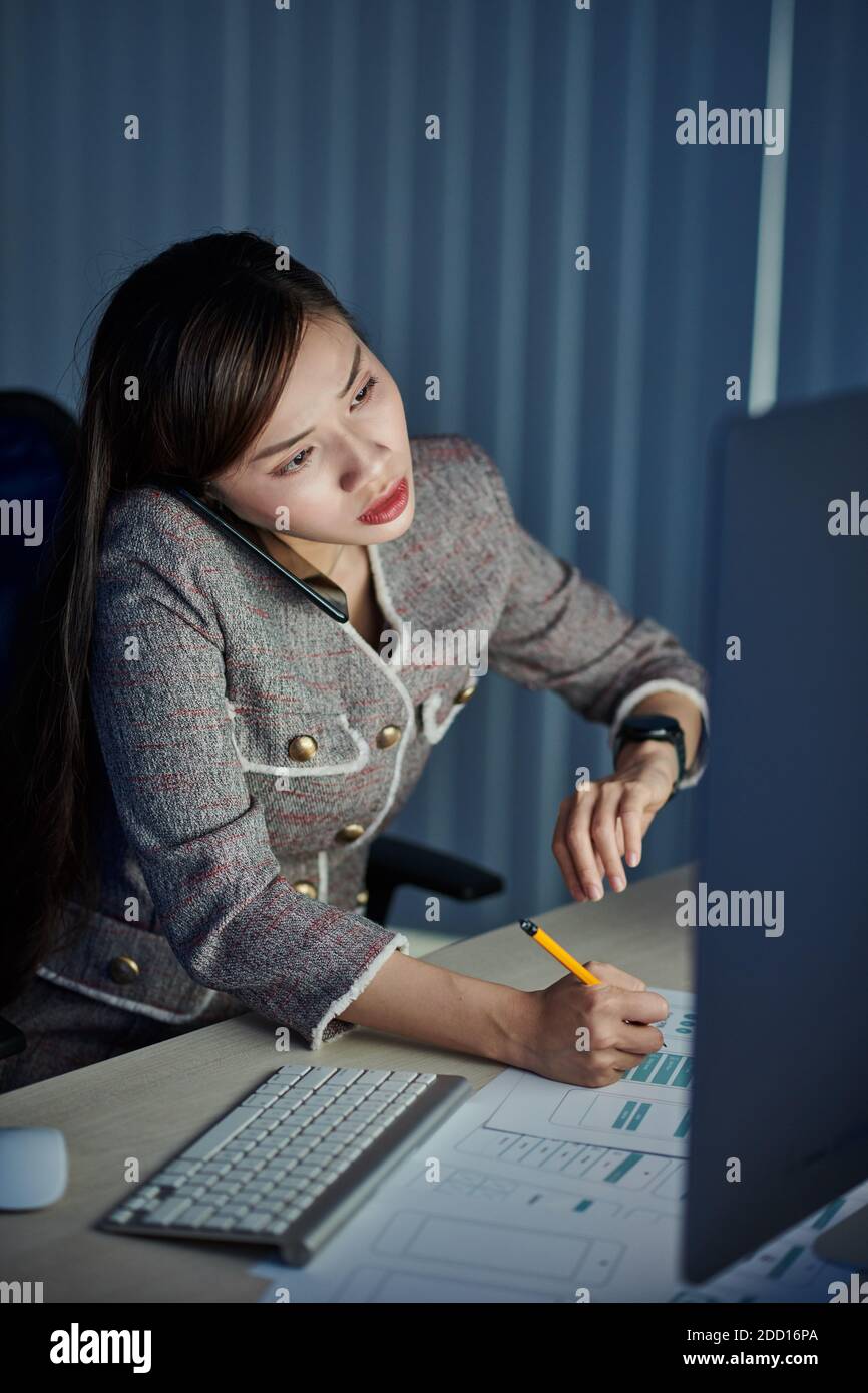 Working on project deadline using hi-res stock photography and images ...