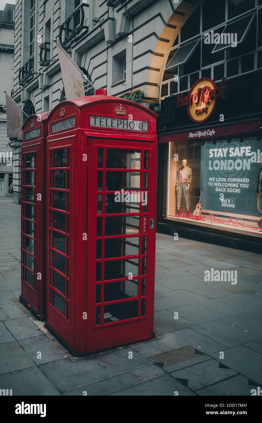Dark telephone box hi-res stock photography and images - Alamy