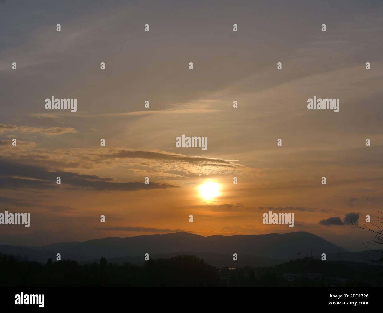sunset sky panorama landscape background natural color of evening ...