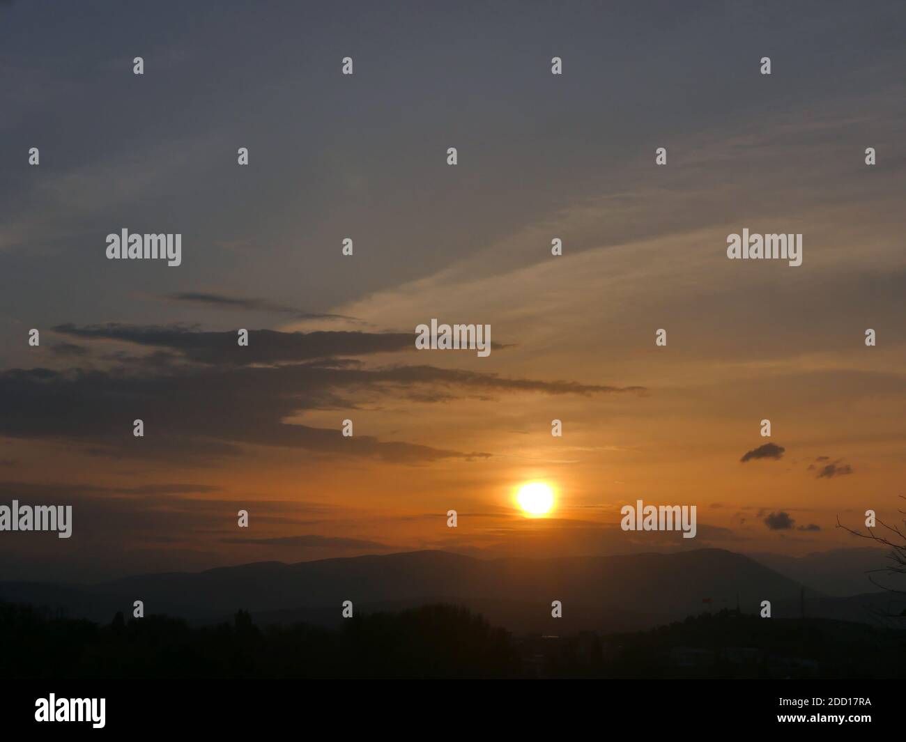 sunset sky panorama landscape background natural color of evening ...