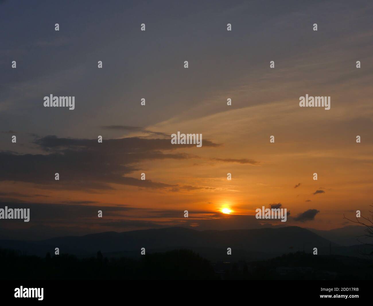 sunset sky panorama landscape background natural color of evening ...
