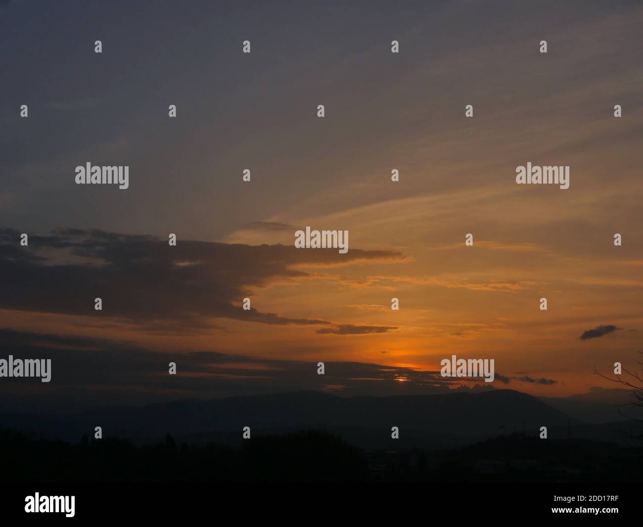 sunset sky panorama landscape background natural color of evening ...