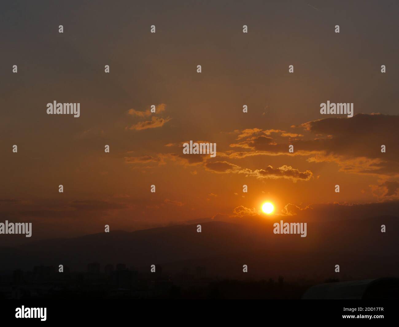 sunset sky panorama landscape background natural color of evening ...