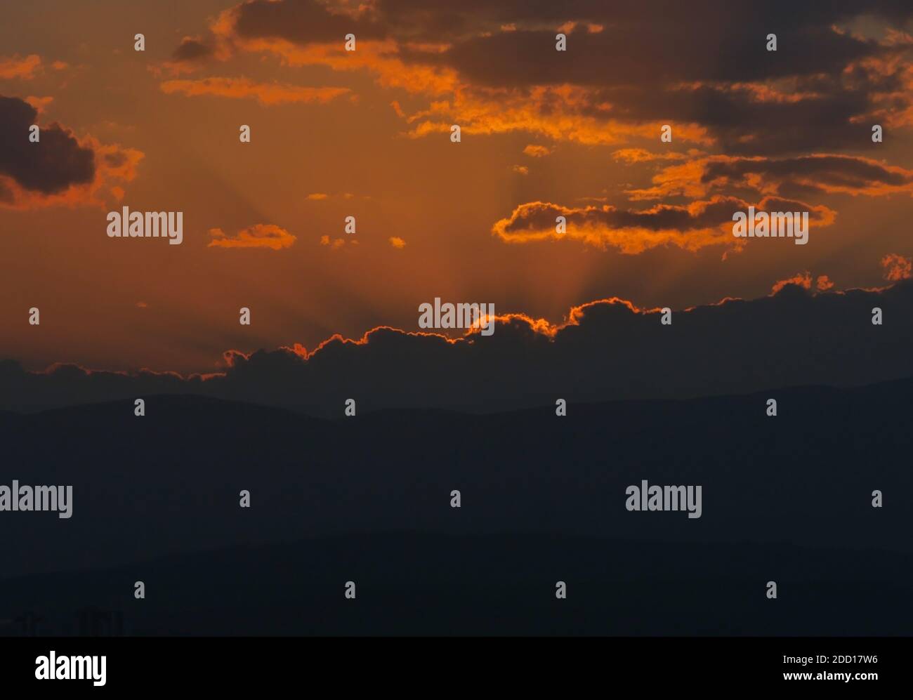 sunset sky panorama landscape background natural color of evening ...