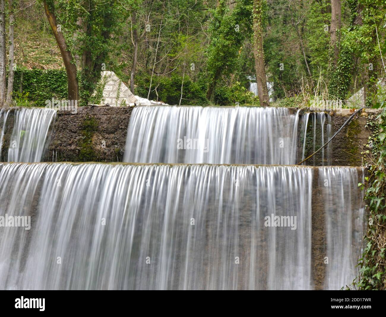 mountain clear pure waterfall long exposition, natural background Stock ...