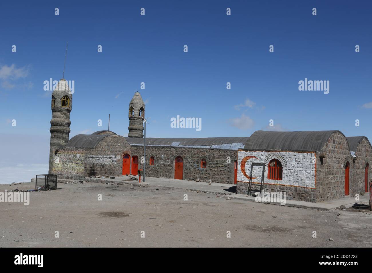 Mount Savalan (Sabalan) Mountain House outside in Iran. Savalan is the ...