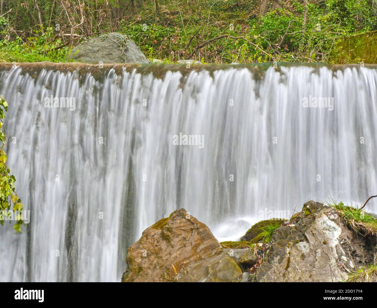 mountain clear pure waterfall long exposition, natural background Stock ...