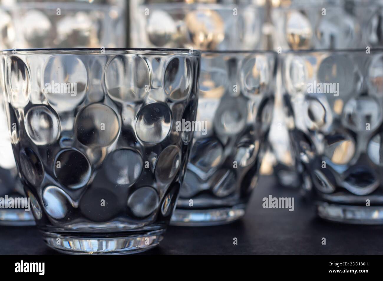 Still life pattern of glass tumblers Stock Photo - Alamy