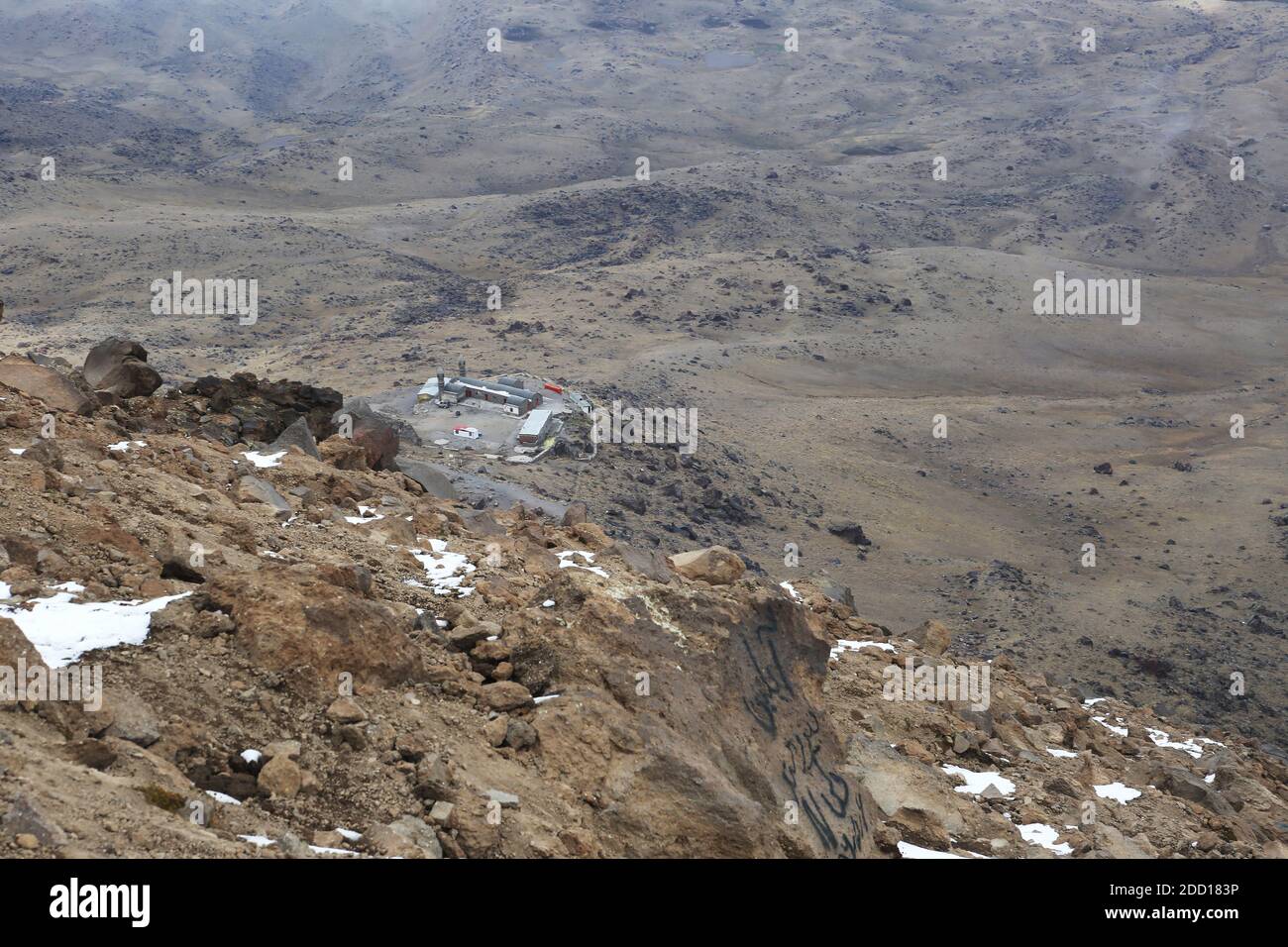 Mount Savalan mountainside and Savalan (Sabalan) Mountain House in Iran ...