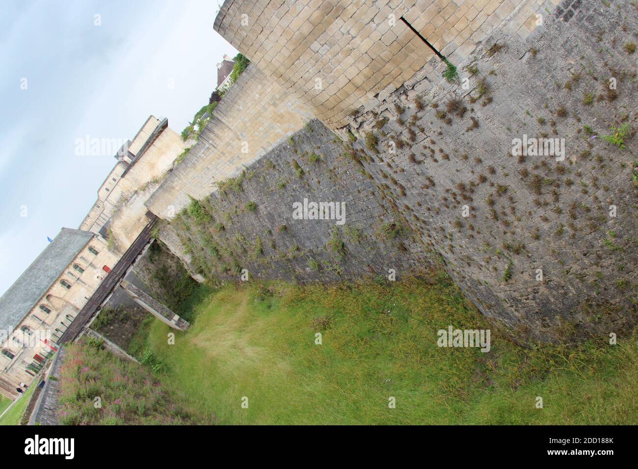 medieval castle and ramparts in caen in normandy (france Stock Photo ...