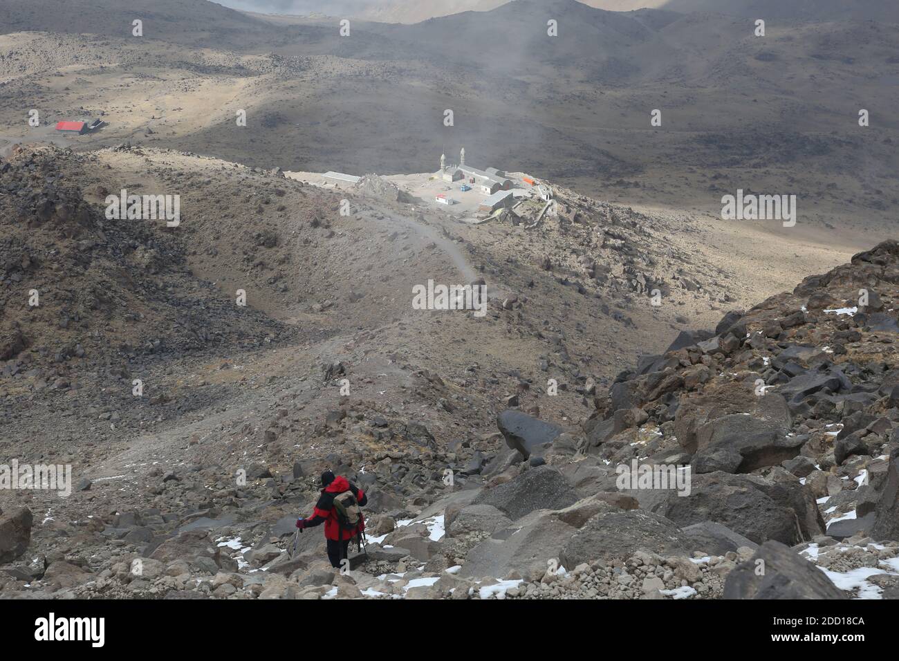 Mount Savalan mountainside and Savalan (Sabalan) Mountain House in Iran ...