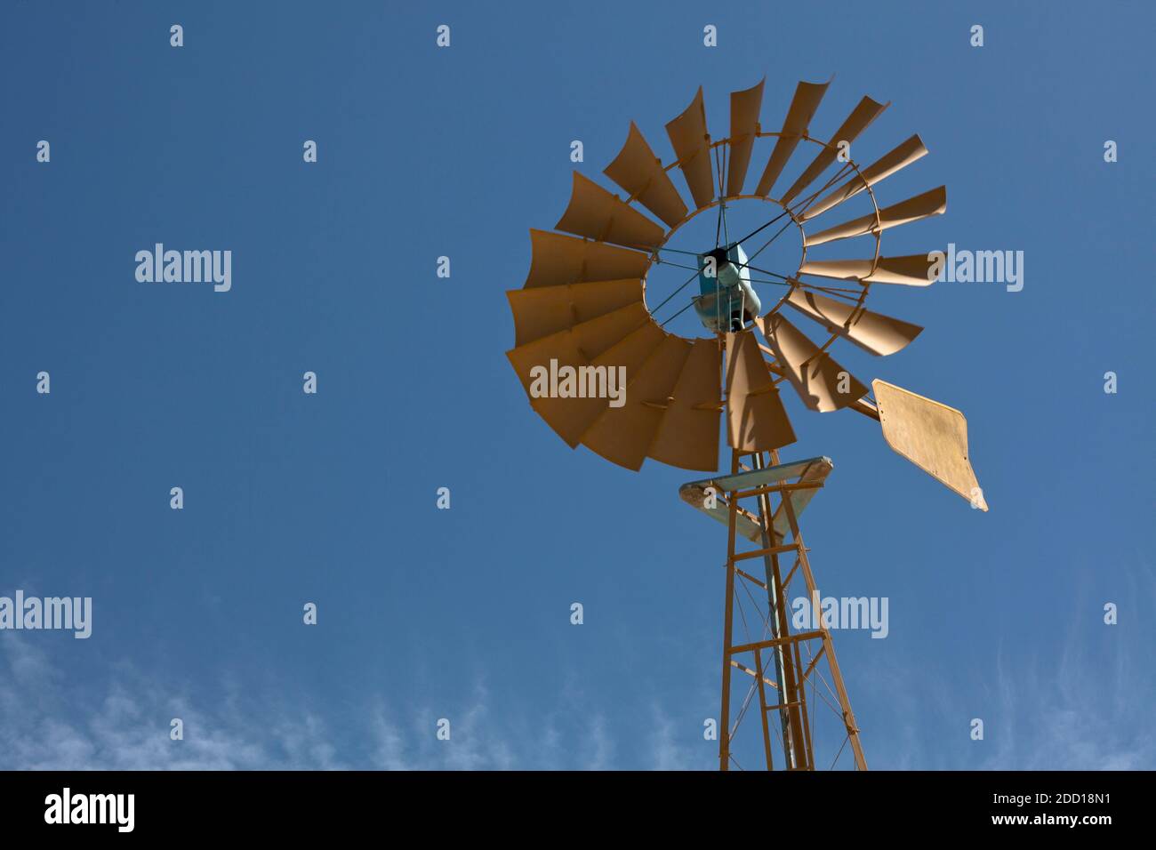 Wind tracker: anemometer by the beach against a background of clear ...