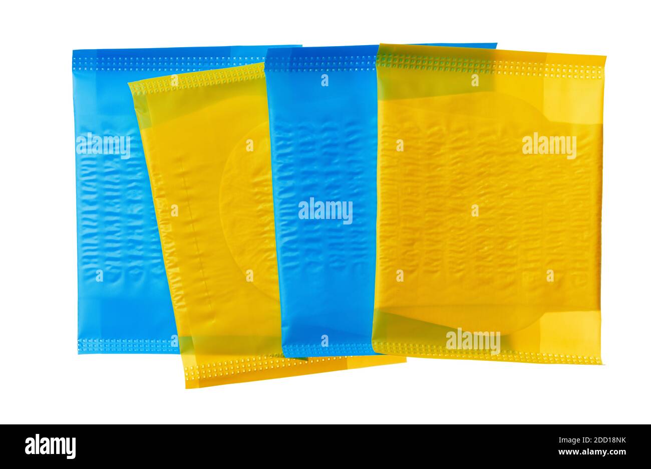 Packed female medical pad isolated on white background Stock Photo - Alamy