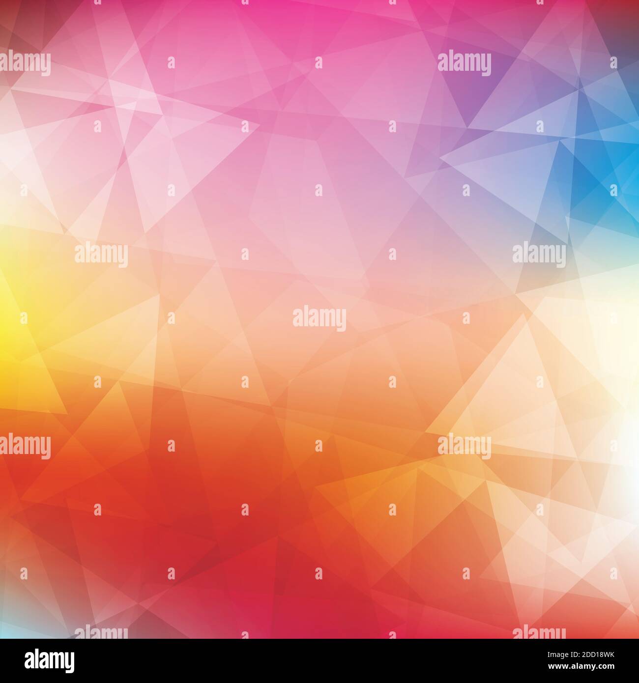 Bright colors pattern textured by triangles. Colorful raster background ...