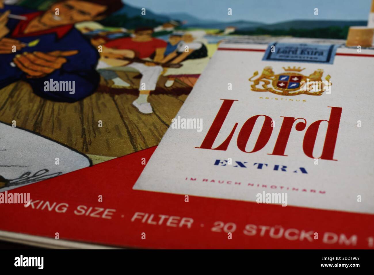 Viersen, Germany - 9. May 2020: Close up of german filter cigarettes ...