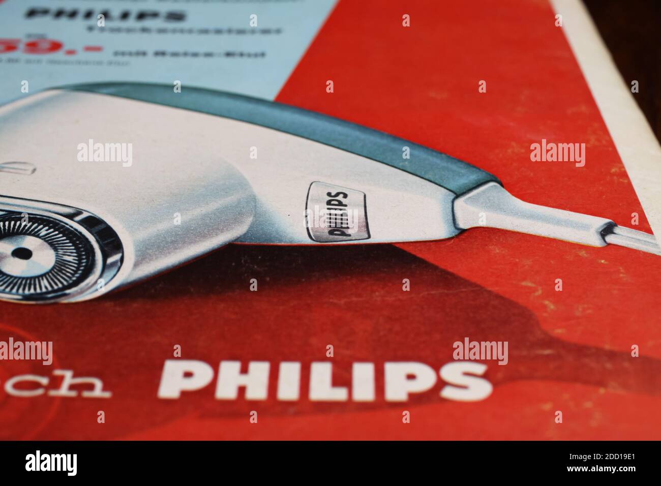 Viersen, Germany - 9. May 2020: Close up of german Philips electronic ...