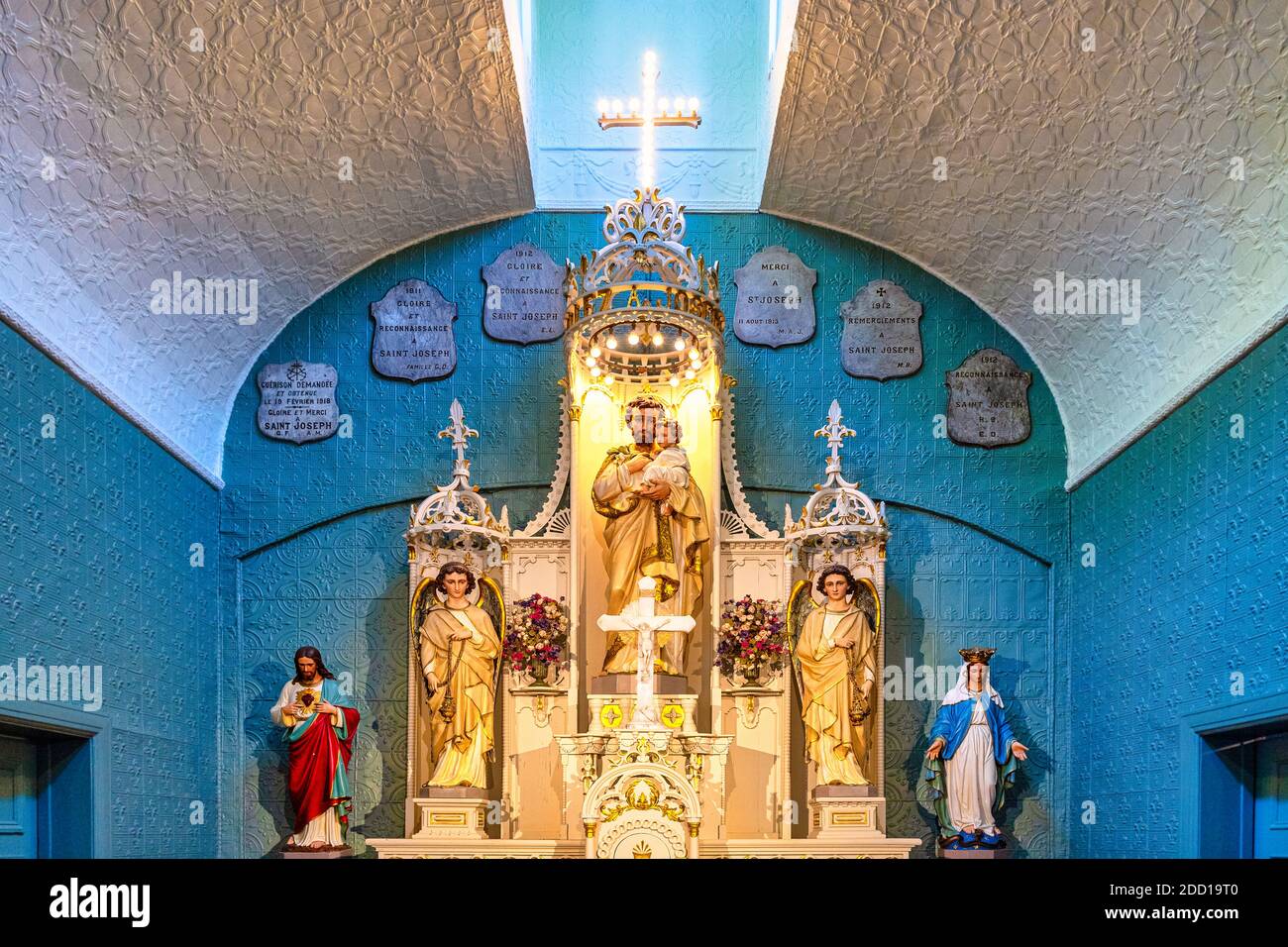 Brother Andre Chapel, the altar inside, Montreal, Canada Stock Photo ...