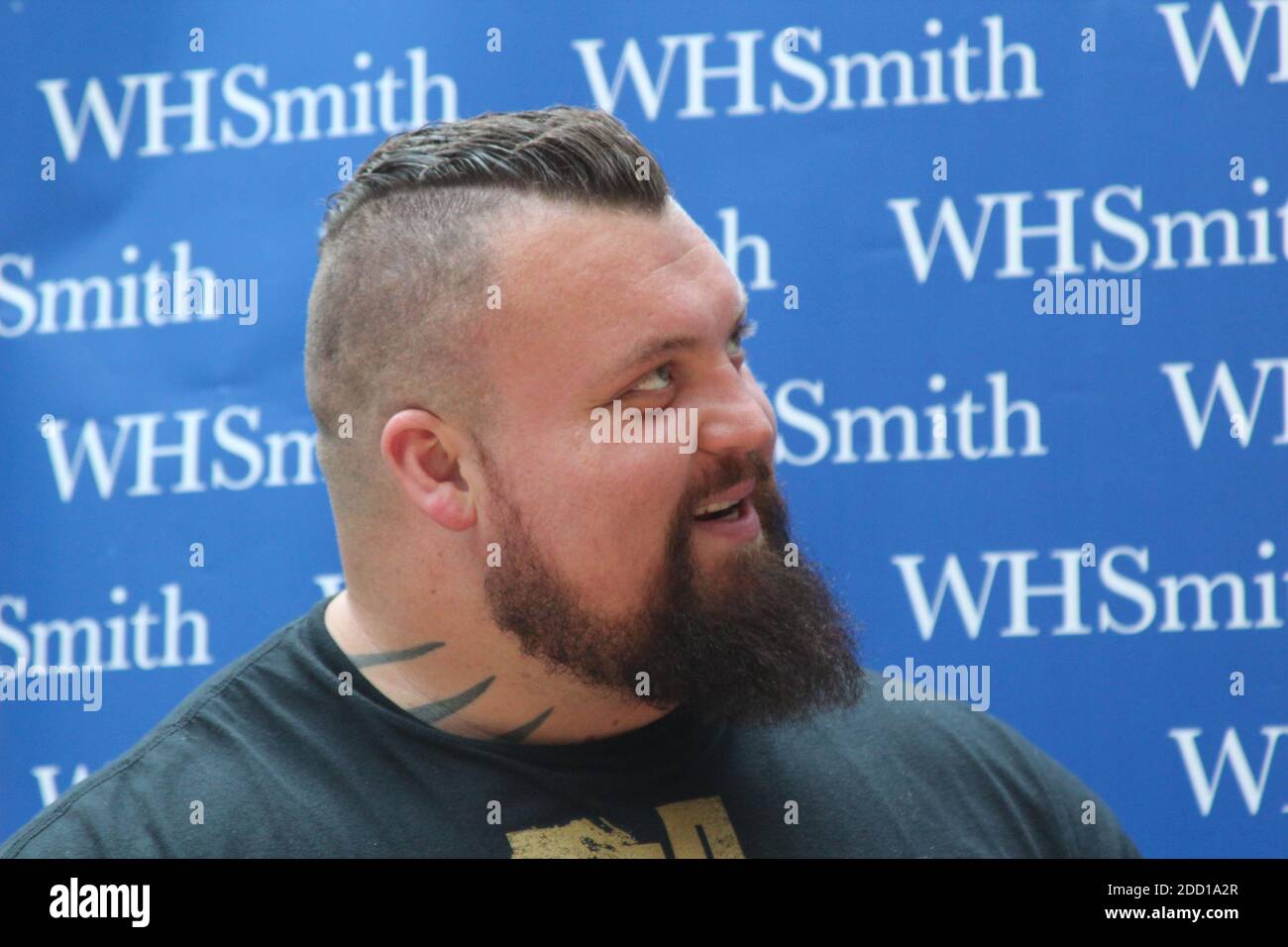 Eddie Hall the strongmen, WH Smith Chester. signing copes of his book ...