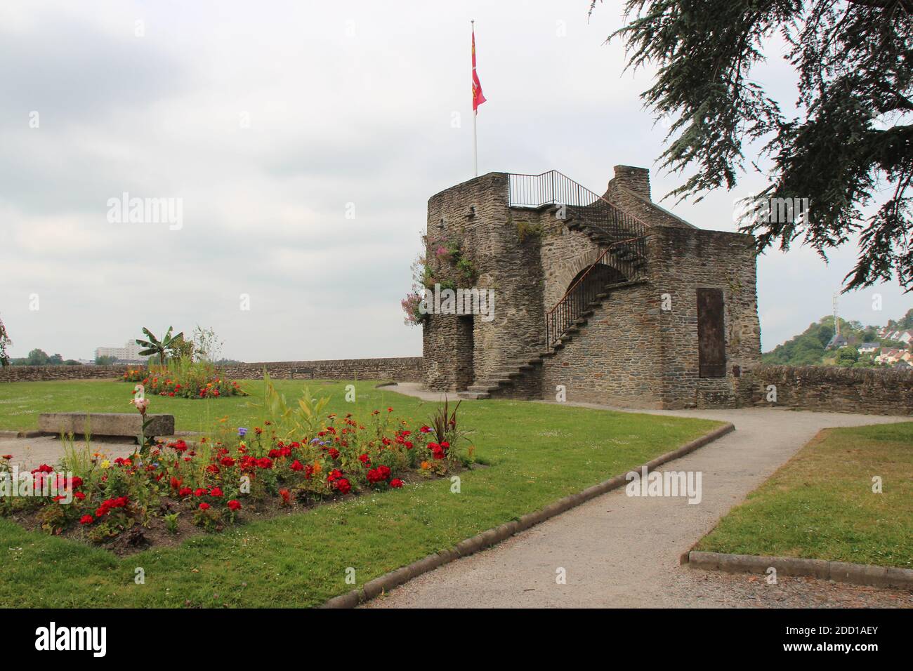 rampart and public garden in saint-lô in normandy (france Stock Photo ...