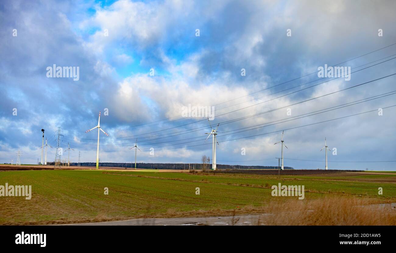 Windmill visible on field hi-res stock photography and images - Alamy