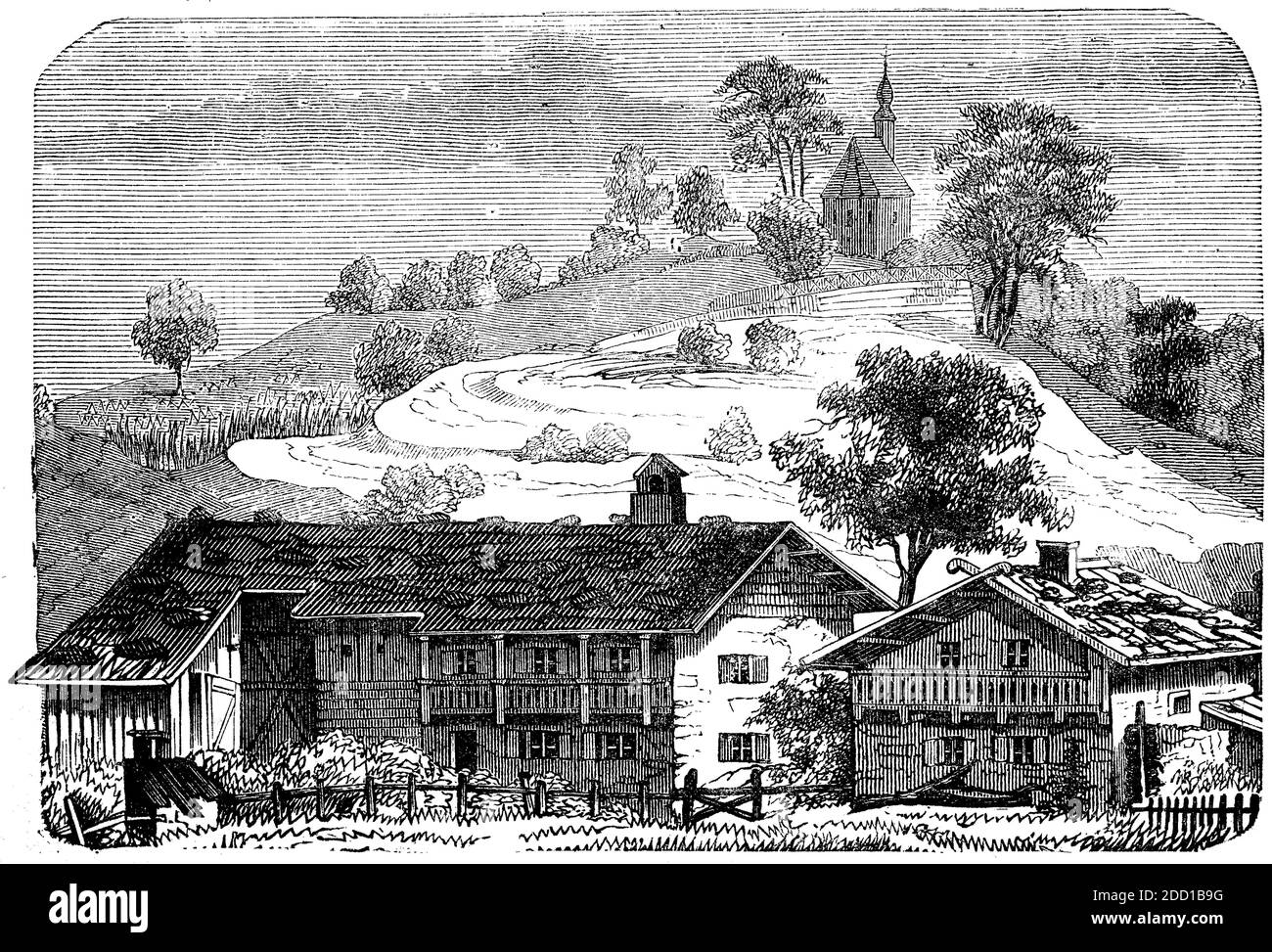 Farm in the Bavarian Forest, Lower Bavaria, Bavaria, Germany, around ...