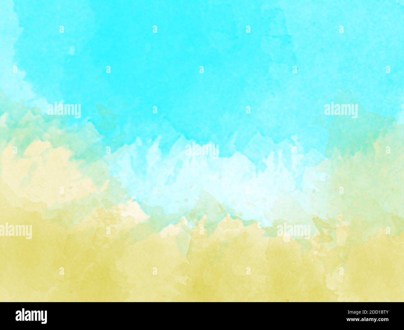 An illustration of light blue and yellow watercolor stains - perfect ...