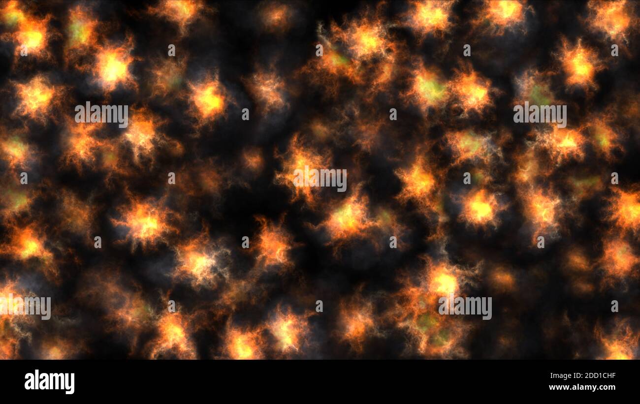 a lot small explosions background, render illustration Stock Photo - Alamy