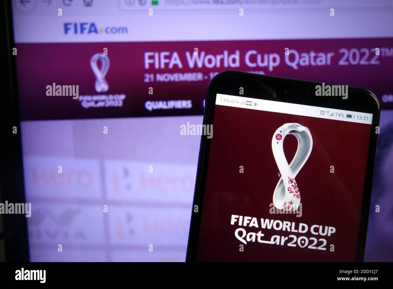 Qatar 2022 logo hi-res stock photography and images - Alamy
