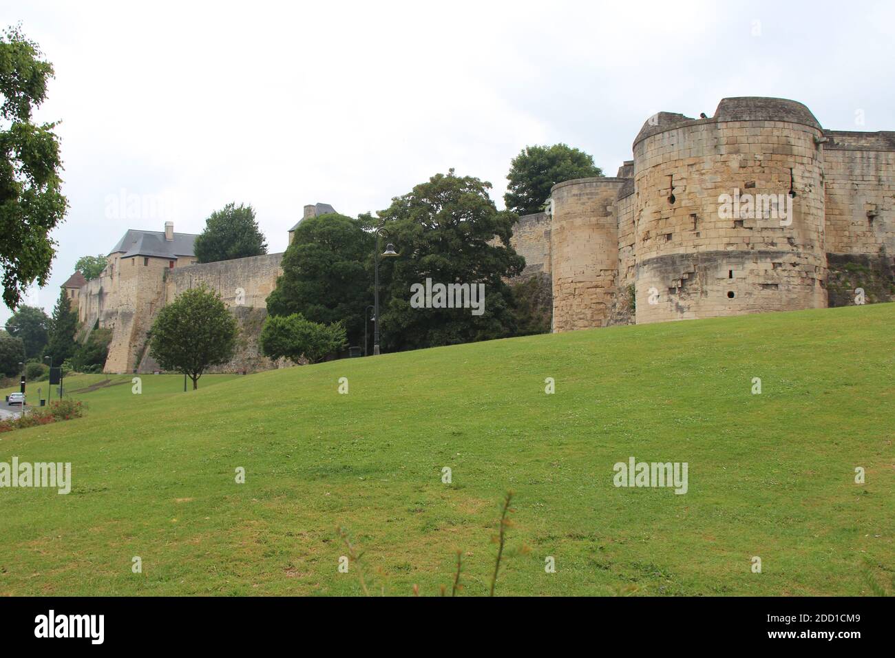 medieval castle and ramparts in caen in normandy (france Stock Photo ...