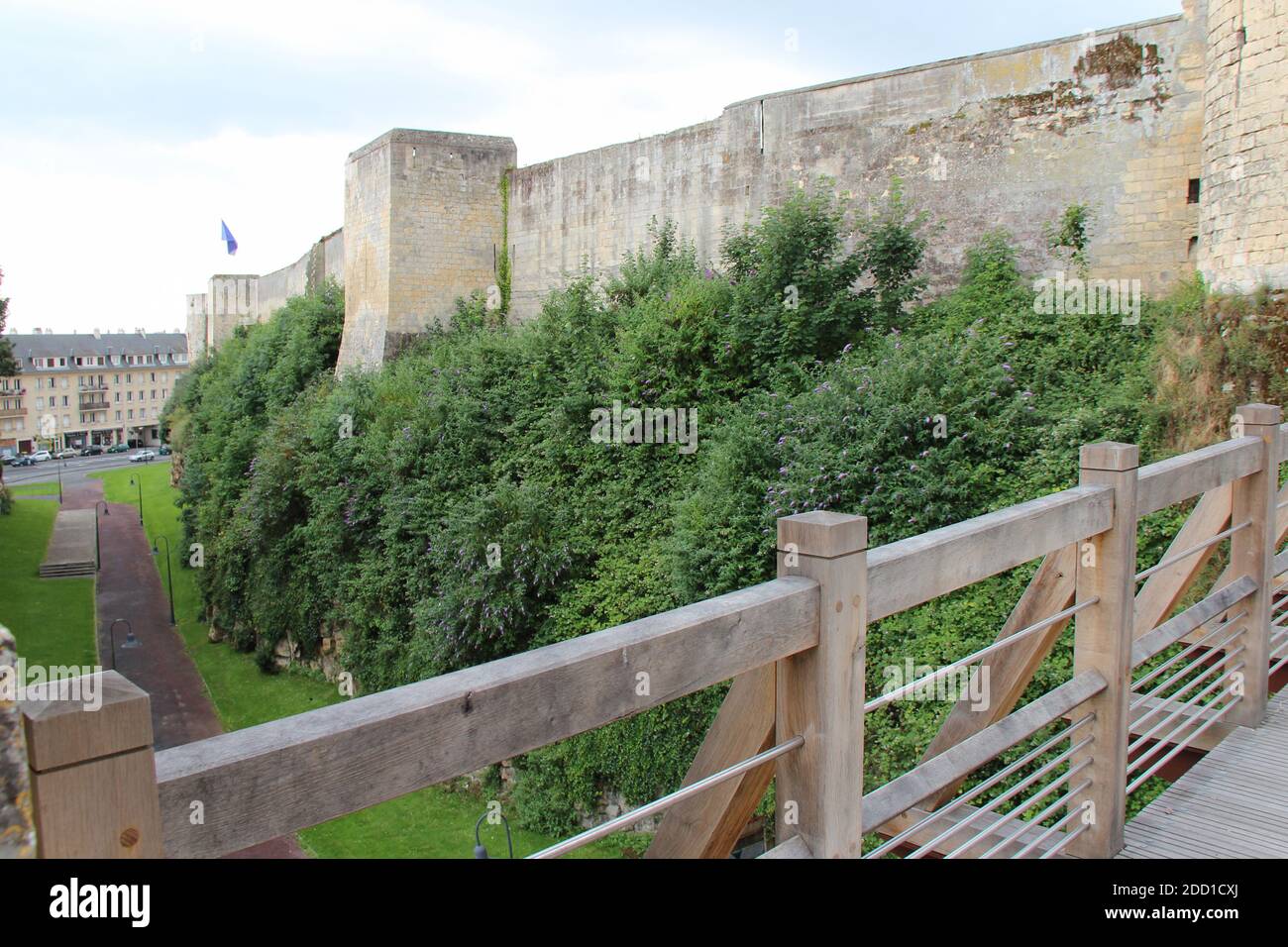 medieval castle and ramparts in caen in normandy (france Stock Photo ...